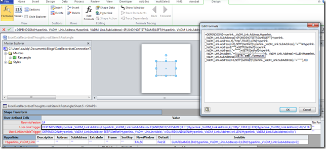 Creating Shape to Page Hyperlinks Automatically using Link Data to Shapes - bVisual
