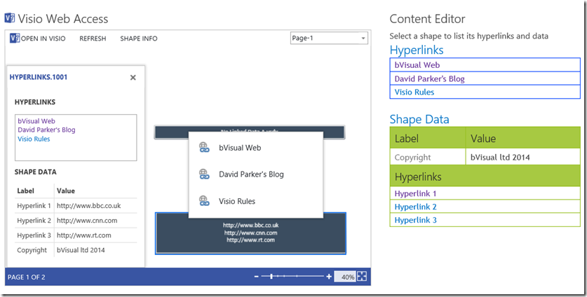 Using Javascript To Display Visio Shape Data And Hyperlinks In 9011