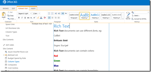 Using Sharepoint Rich Text Multiple Line Columns With Visio Services Bvisual