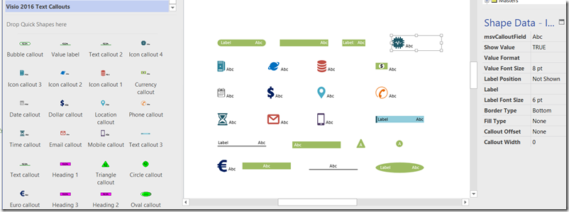Using Visio Professional 2016 Text Callouts Icon Sets And Data Bars To Display Data Directly