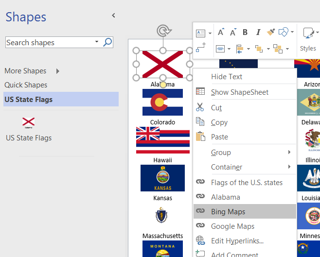US State Flags for Visio - bVisual