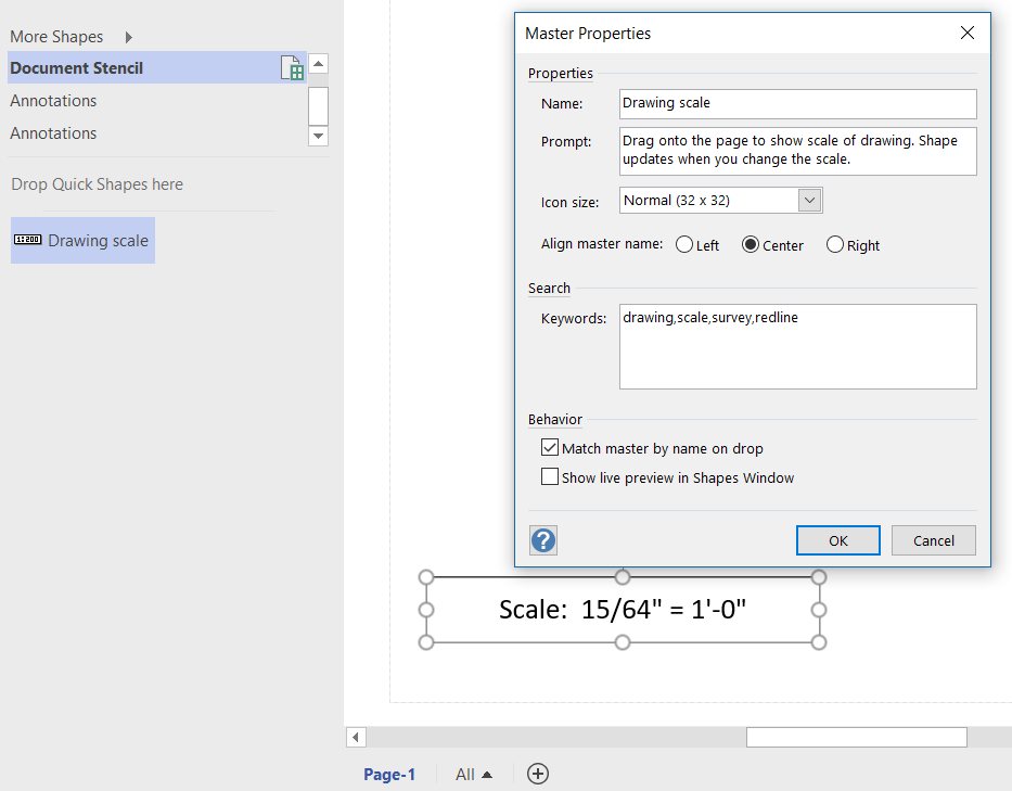 The different Drawing scale shapes in Visio - bVisual