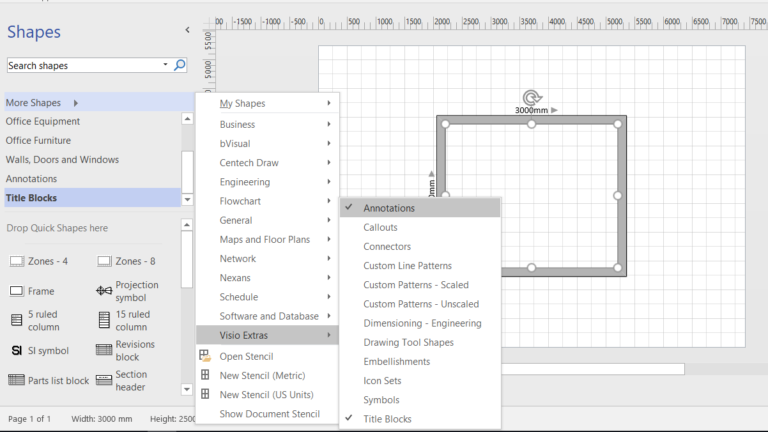 Anchoring scaled shapes to page corners in Visio - bVisual
