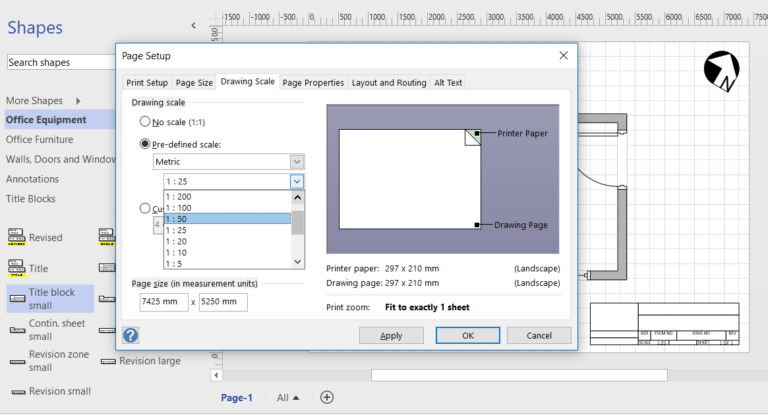 Anchoring scaled shapes to page corners in Visio - bVisual
