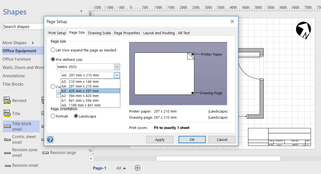Anchoring scaled shapes to page corners in Visio - bVisual