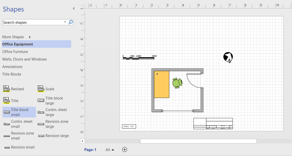 Anchoring scaled shapes to page corners in Visio - bVisual