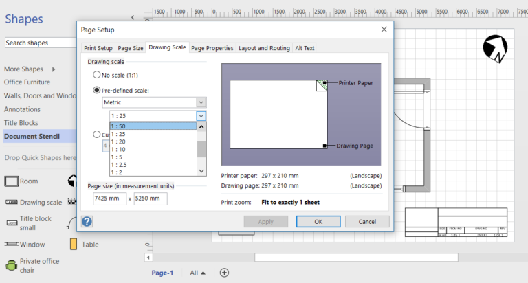 Anchoring scaled shapes to page corners in Visio - bVisual