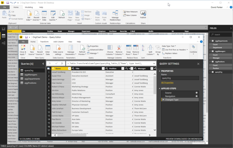 Visio in PowerBI for viewing personnel hierarchies and locations - bVisual