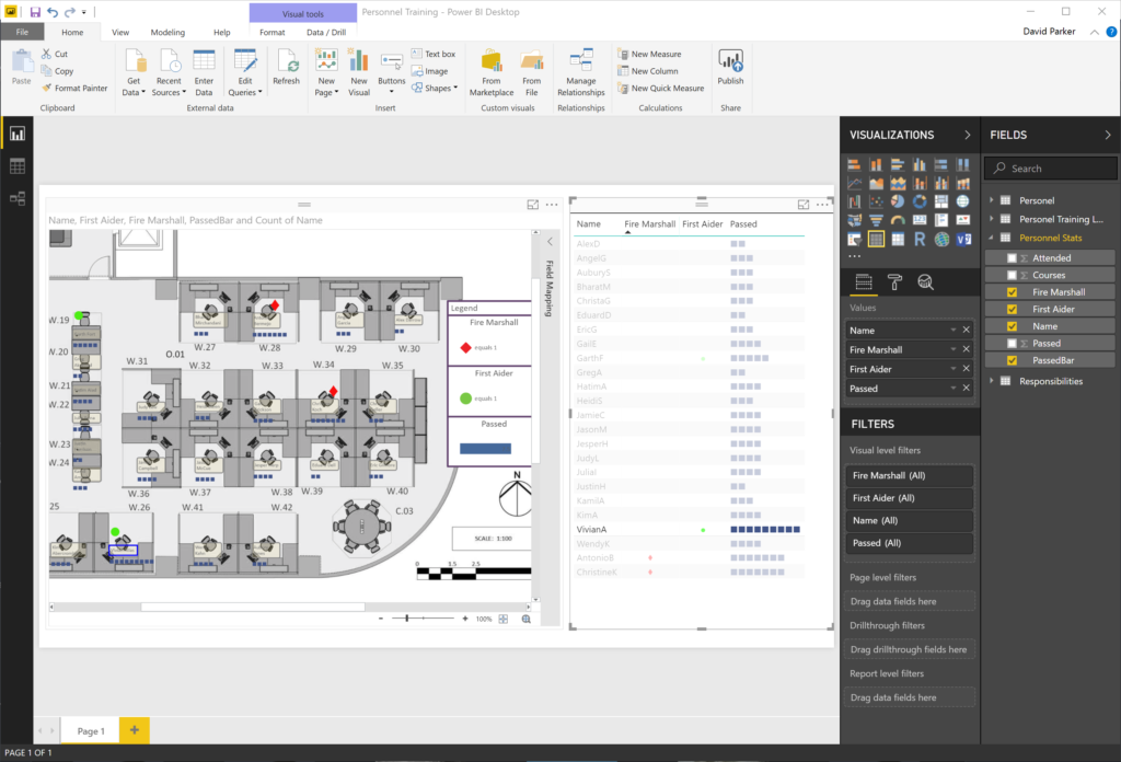 Icons Sets and Data Bars in PowerBI Visio visual - bVisual