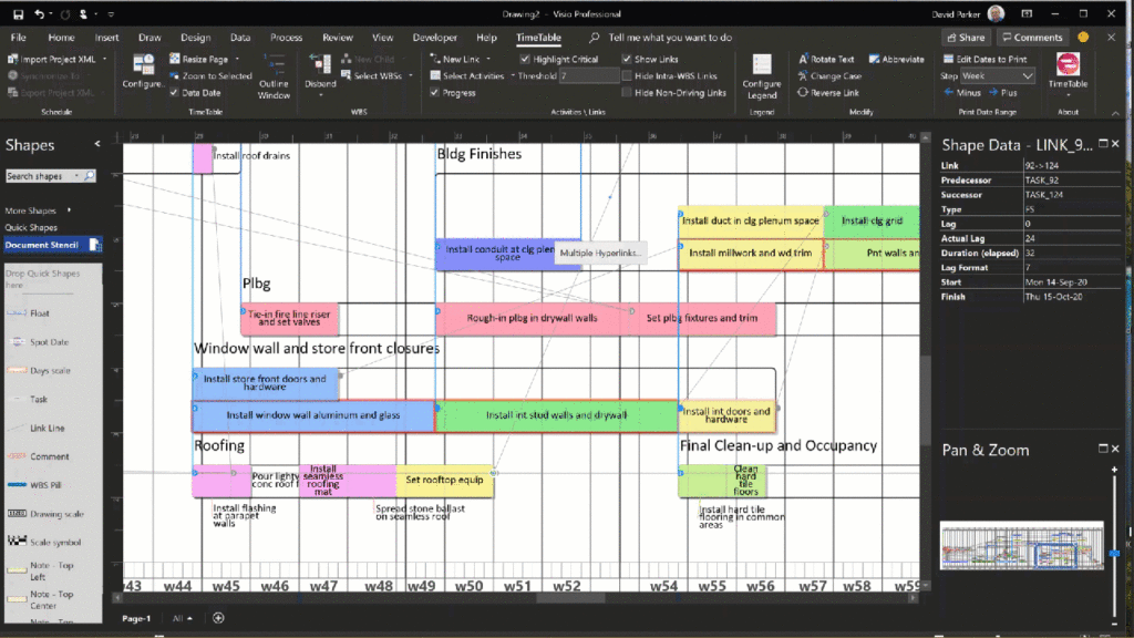 Visualizing Construction Project Schedules