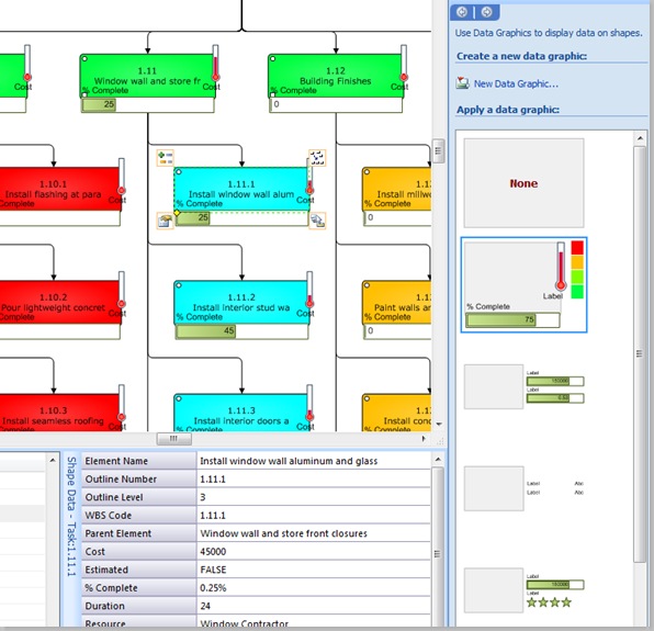 Linking Visio WBS Modeler Diagrams to Project - bVisual