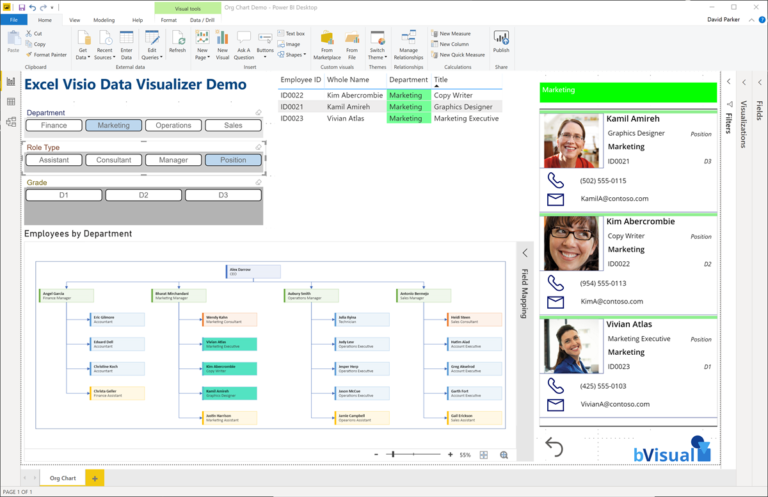 Using the Visio Data Visualizer in Excel