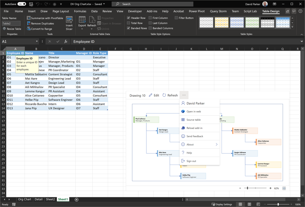 Using the Visio Data Visualizer in Excel - bVisual