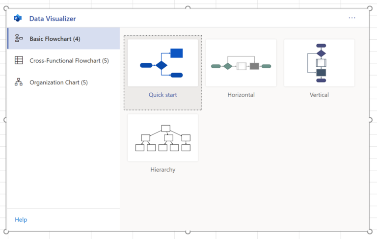 Using the Visio Data Visualizer in Excel