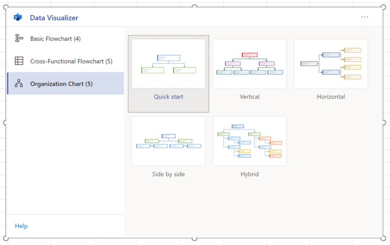 Using the Visio Data Visualizer in Excel