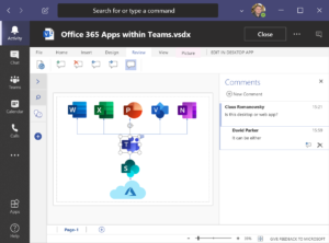 Using Visio in Teams