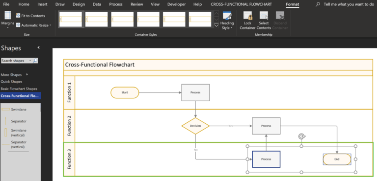 Preventing Deletion of Container Members in Visio - bVisual