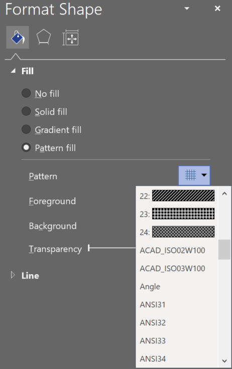 Viewing the Visio Custom Line & Fill Patterns - bVisual