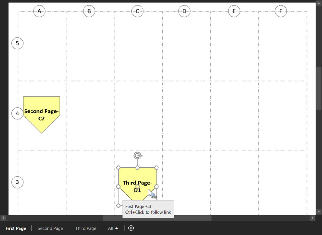 Bi-directional Labels on Off-Page Grid References - bVisual