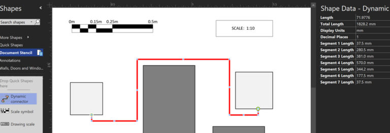 Automatic Line and Segment Lengths in Visio - bVisual