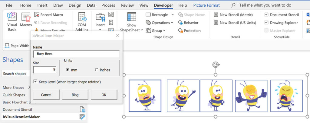 Keeping Visio Data Graphic Items Level - bVisual