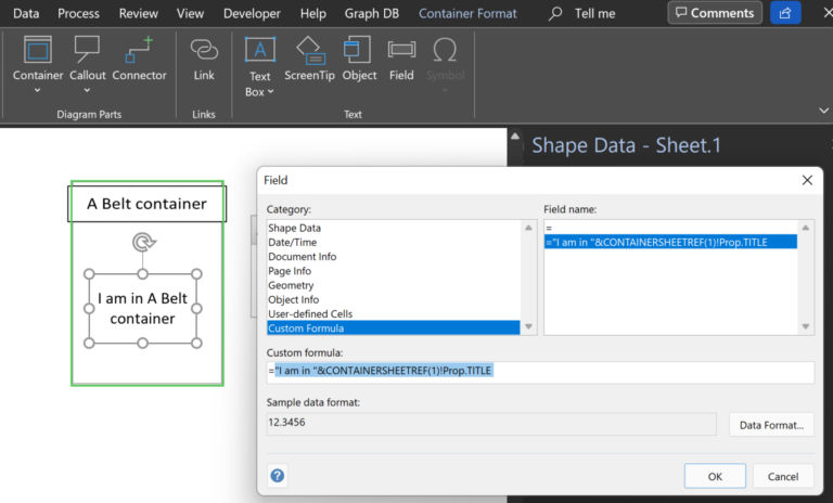 Referencing Container Data in Visio - bVisual