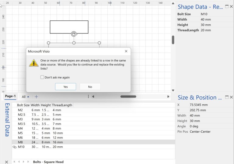 Update any Visio ShapeSheet cell with External Data - bVisual