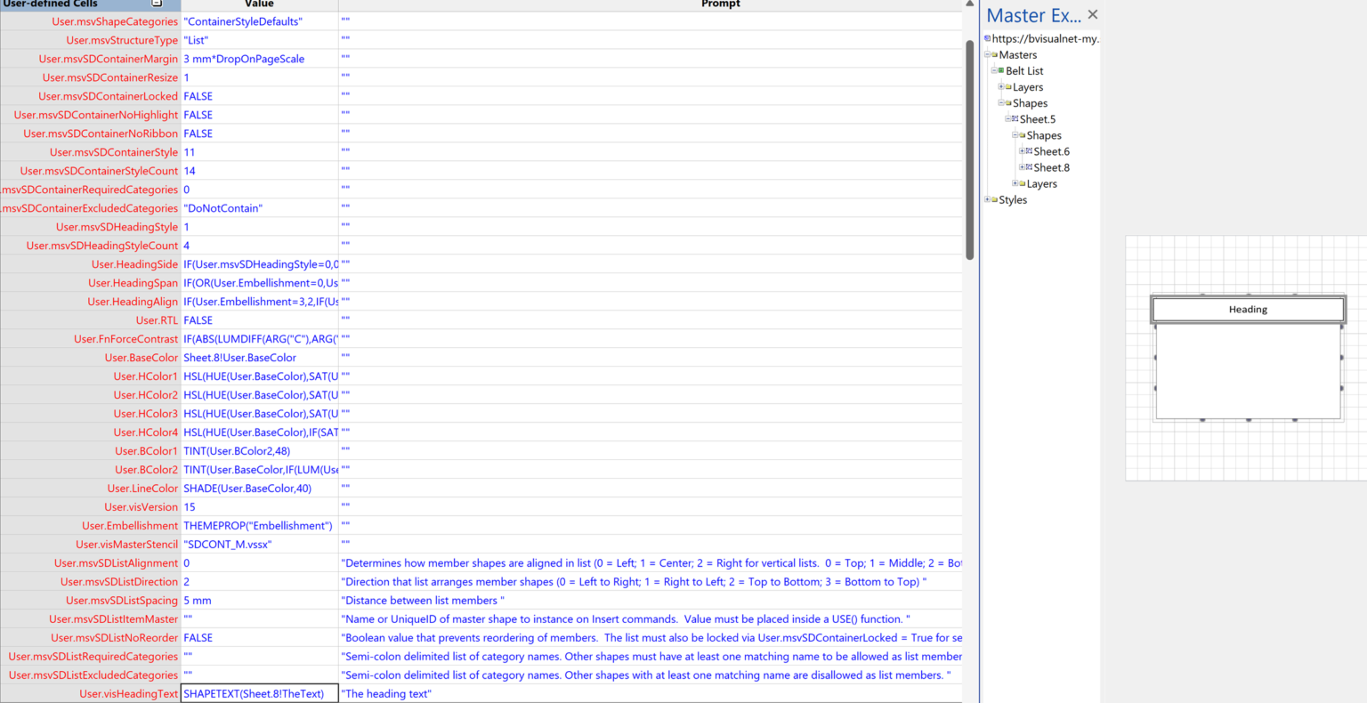 A Visio List Shape is also a Container - bVisual