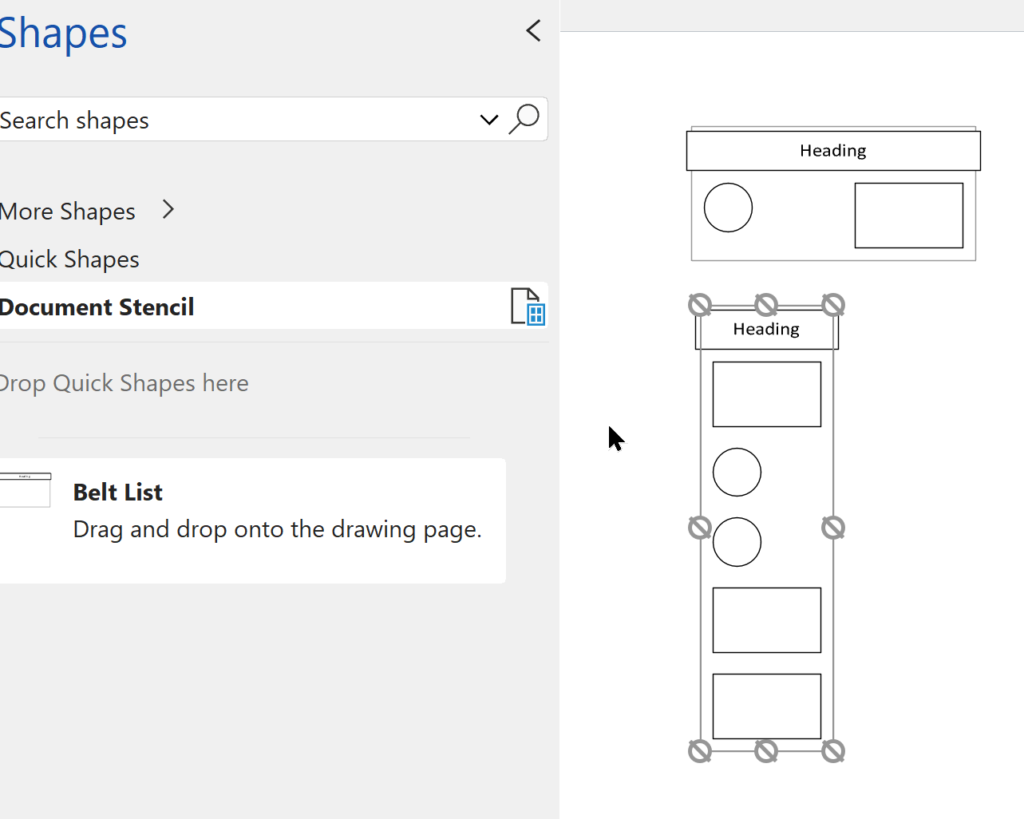 A Visio List Shape is also a Container - bVisual