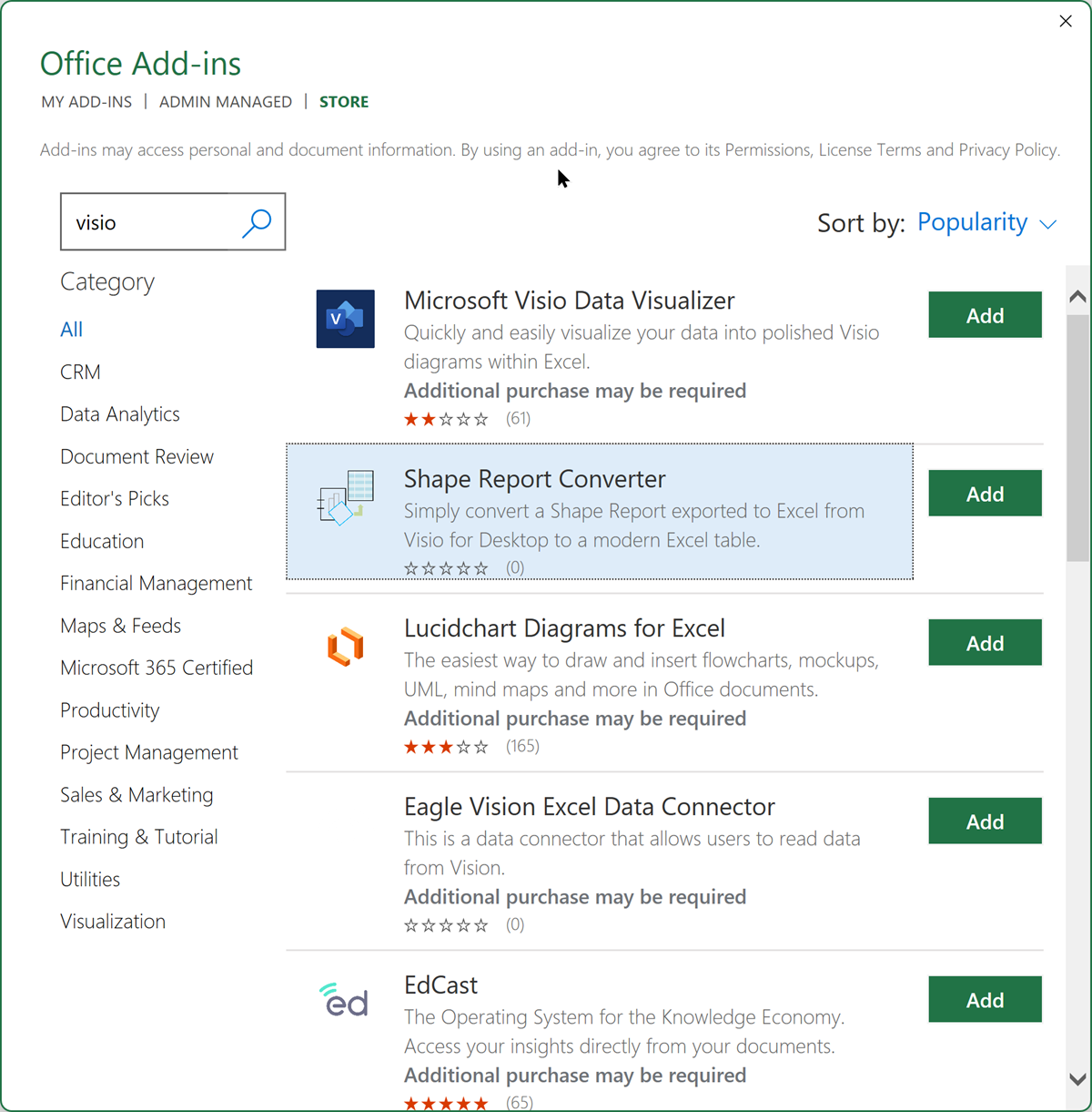 Visio Shape Report Converter Excel add-in available - bVisual