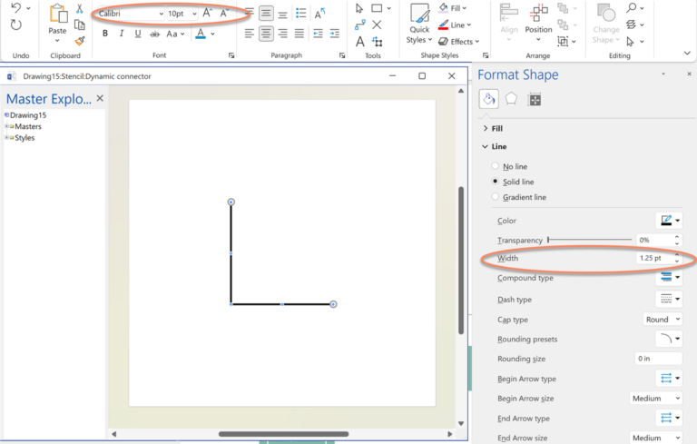 Setting Theme defaults in Visio - bVisual