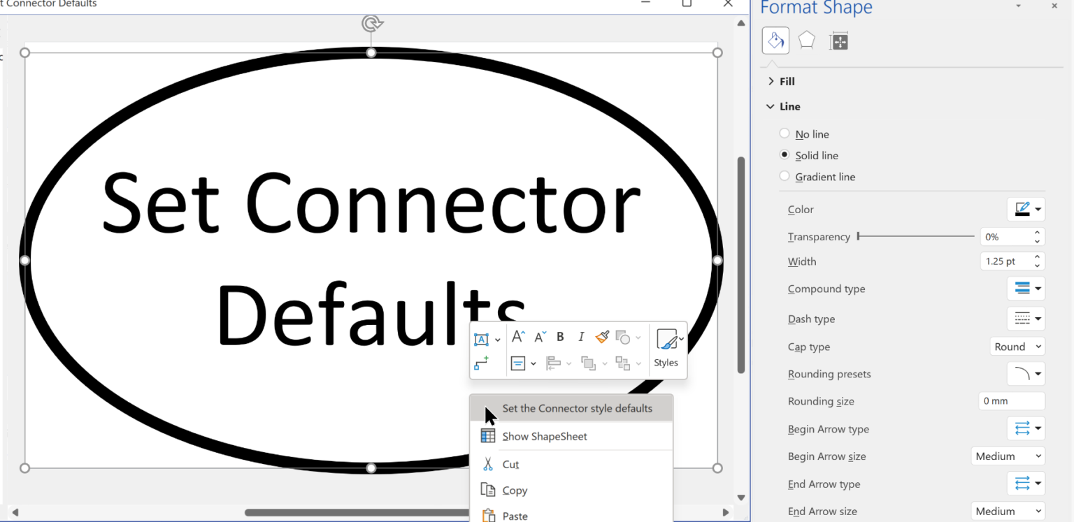 Setting Theme defaults in Visio - bVisual