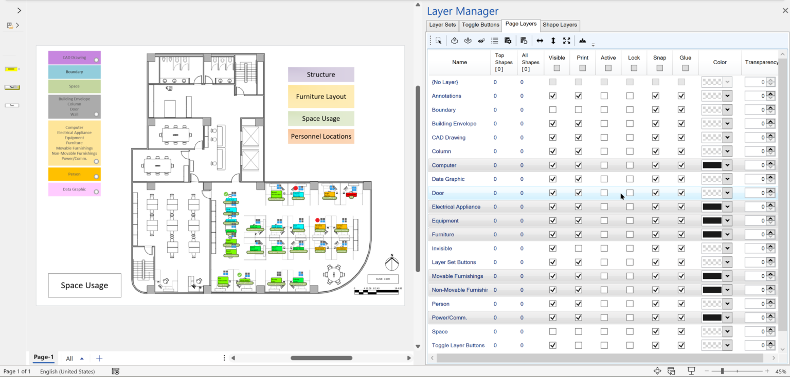 Editing Visio Layer Colours with LayerManager - bVisual