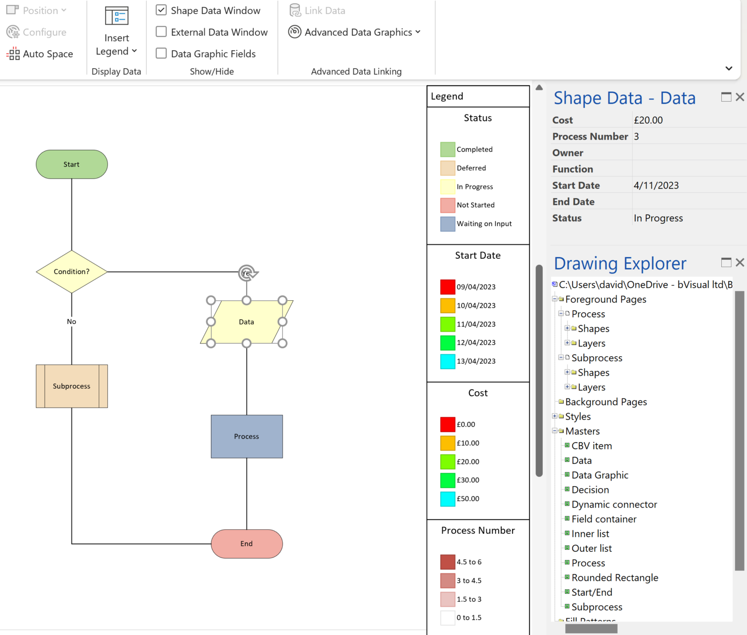 Understanding Visio Data Graphic's Color by Value - bVisual