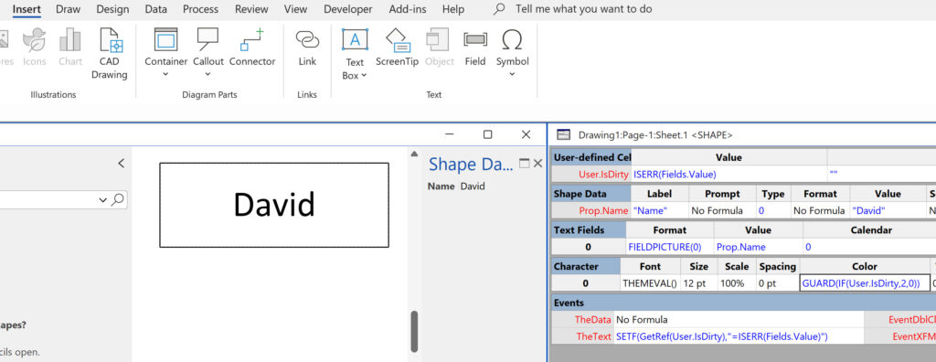 Highlighting dirty text in Visio shapes - bVisual