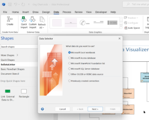 Linking Data to Shapes in Visio after using Data Visualizer - bVisual