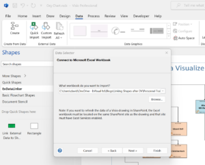 Linking Data to Shapes in Visio after using Data Visualizer - bVisual