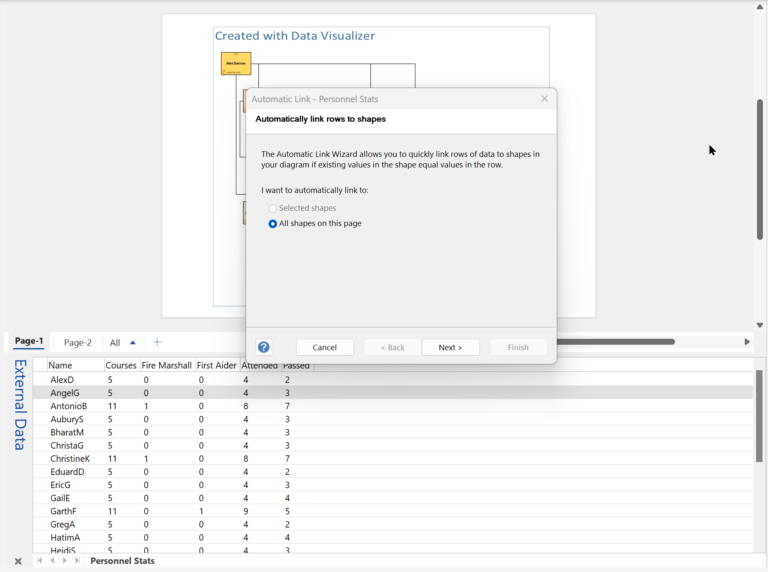Linking Data to Shapes in Visio after using Data Visualizer - bVisual Linking Data to Shapes in Visio after using Data Visualizer - bVisual