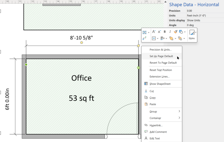 Setting Default Measurement Units in Visio Pages - bVisual
