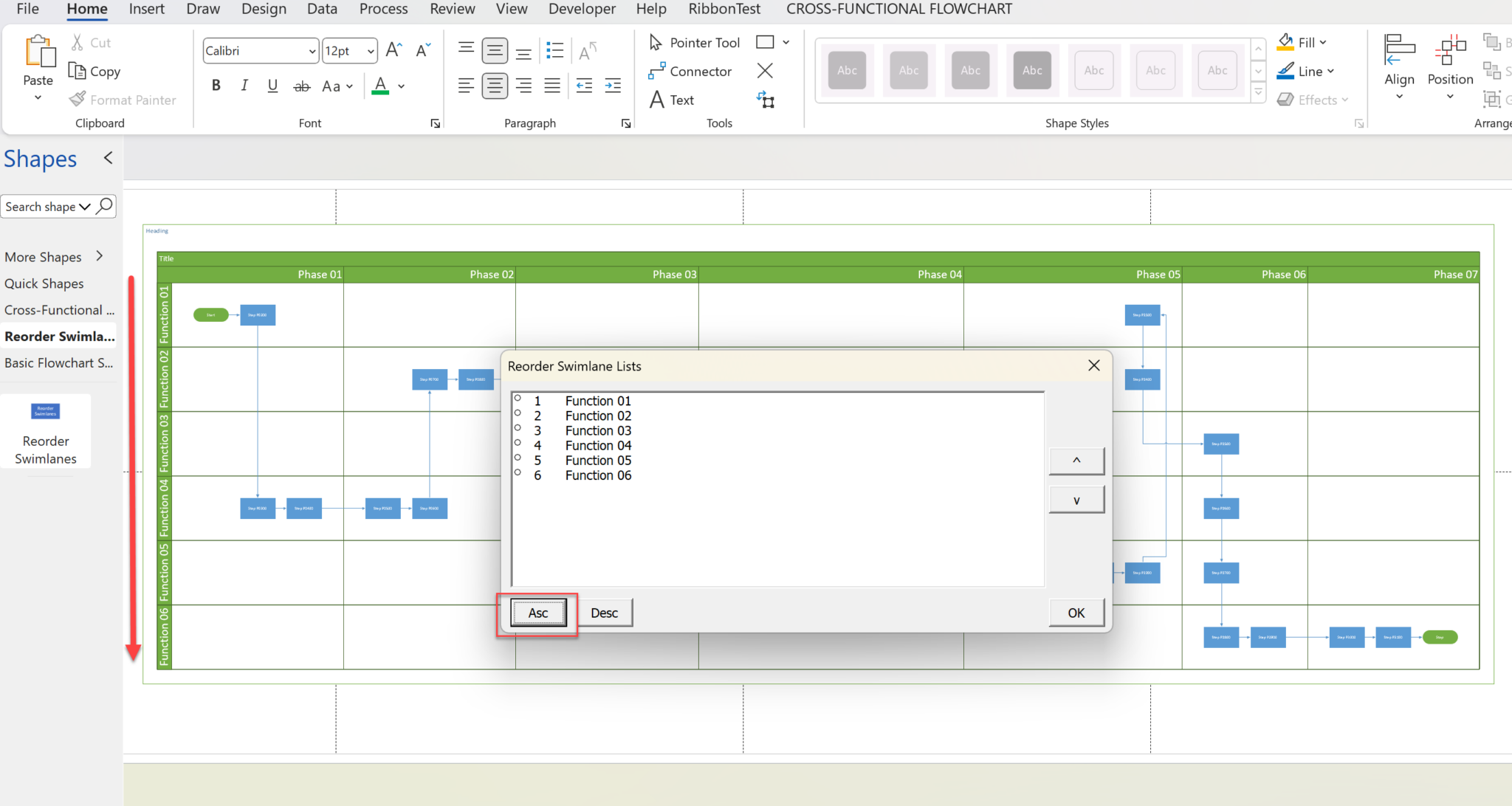 Optimize Visio Flowcharts: Swimlane Reordering Tips - bVisual