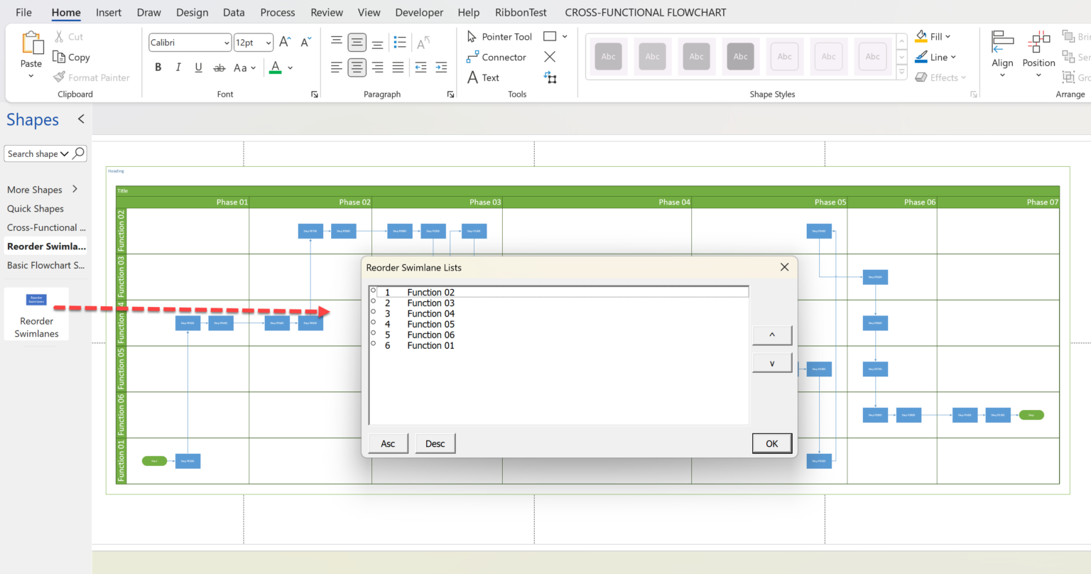 Optimize Visio Flowcharts: Swimlane Reordering Tips - bVisual