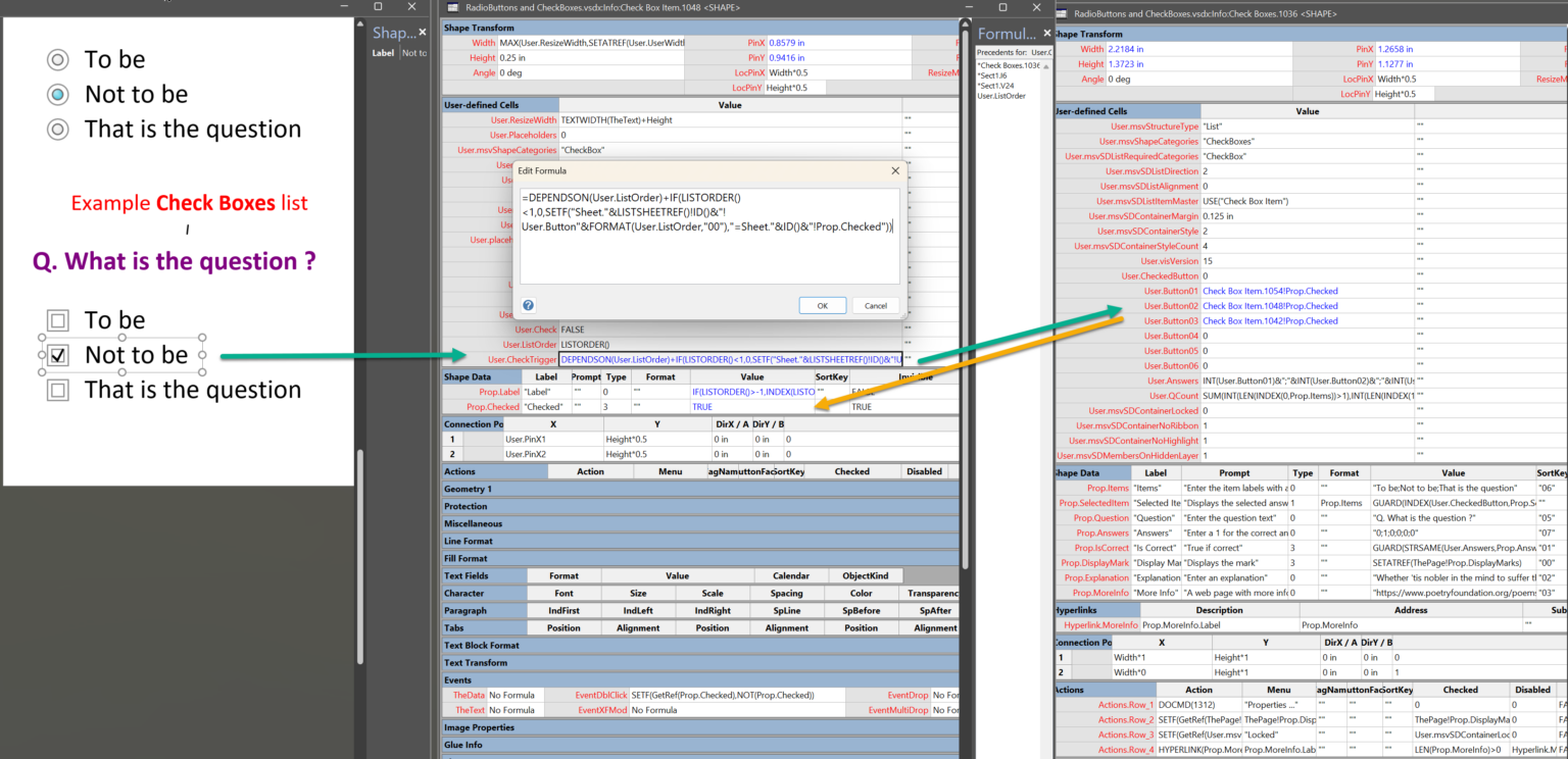 Smart Radio Buttons and Check Boxes in Visio - bVisual
