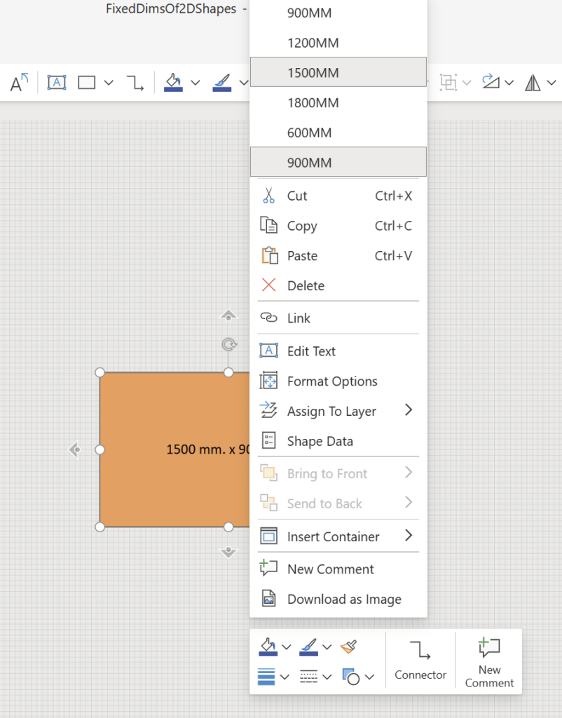 Fixing dimensions of 2D shapes - bVisual