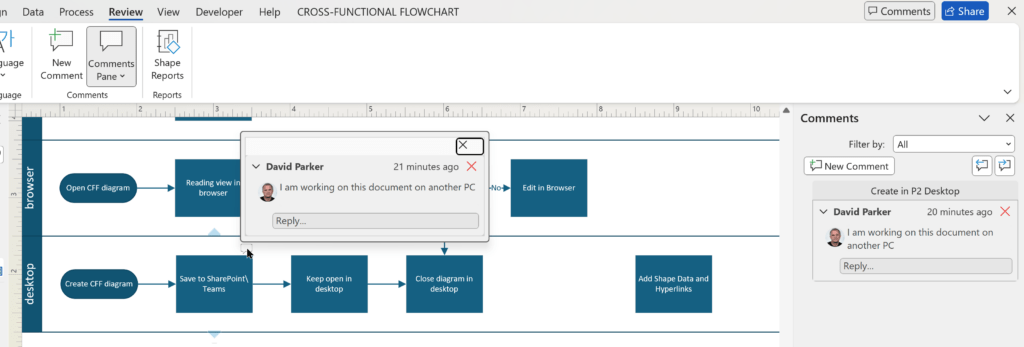 Co-authoring and Commenting with Visio Documents - bVisual