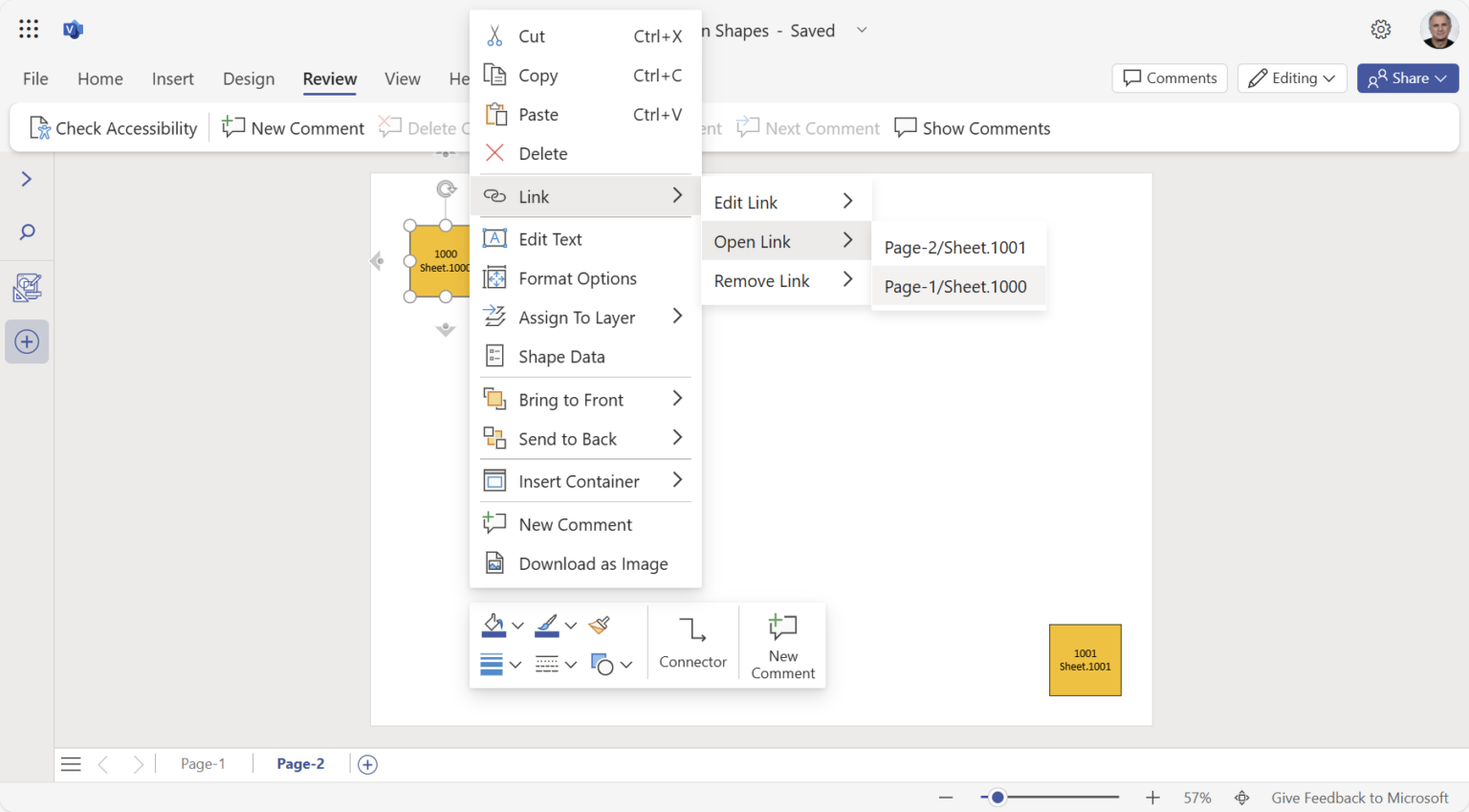 Jumping between Shapes in Visio - bVisual