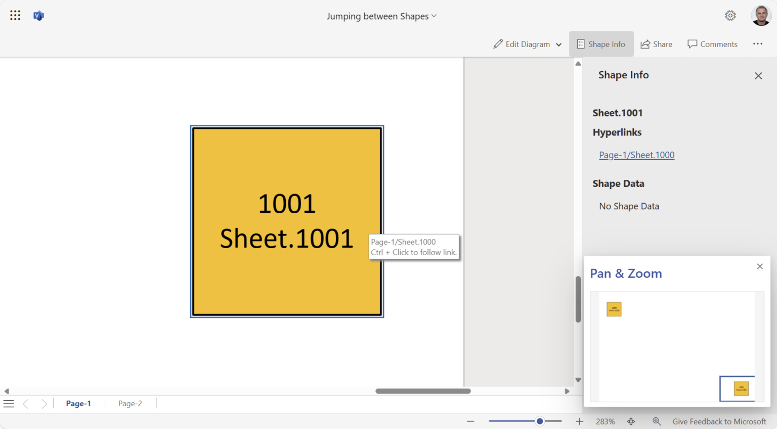 Jumping between Shapes in Visio - bVisual