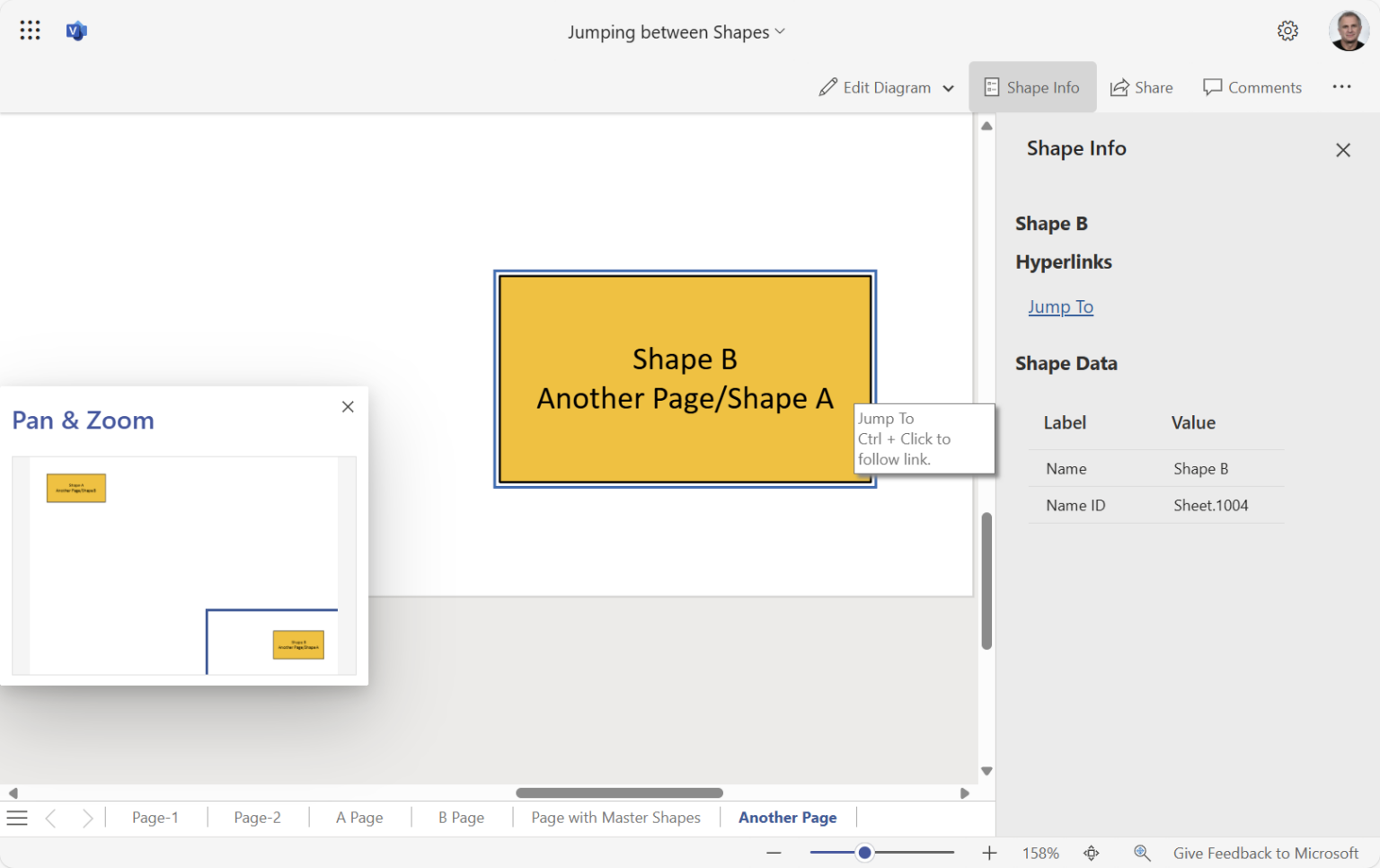 Jumping between Shapes in Visio - bVisual